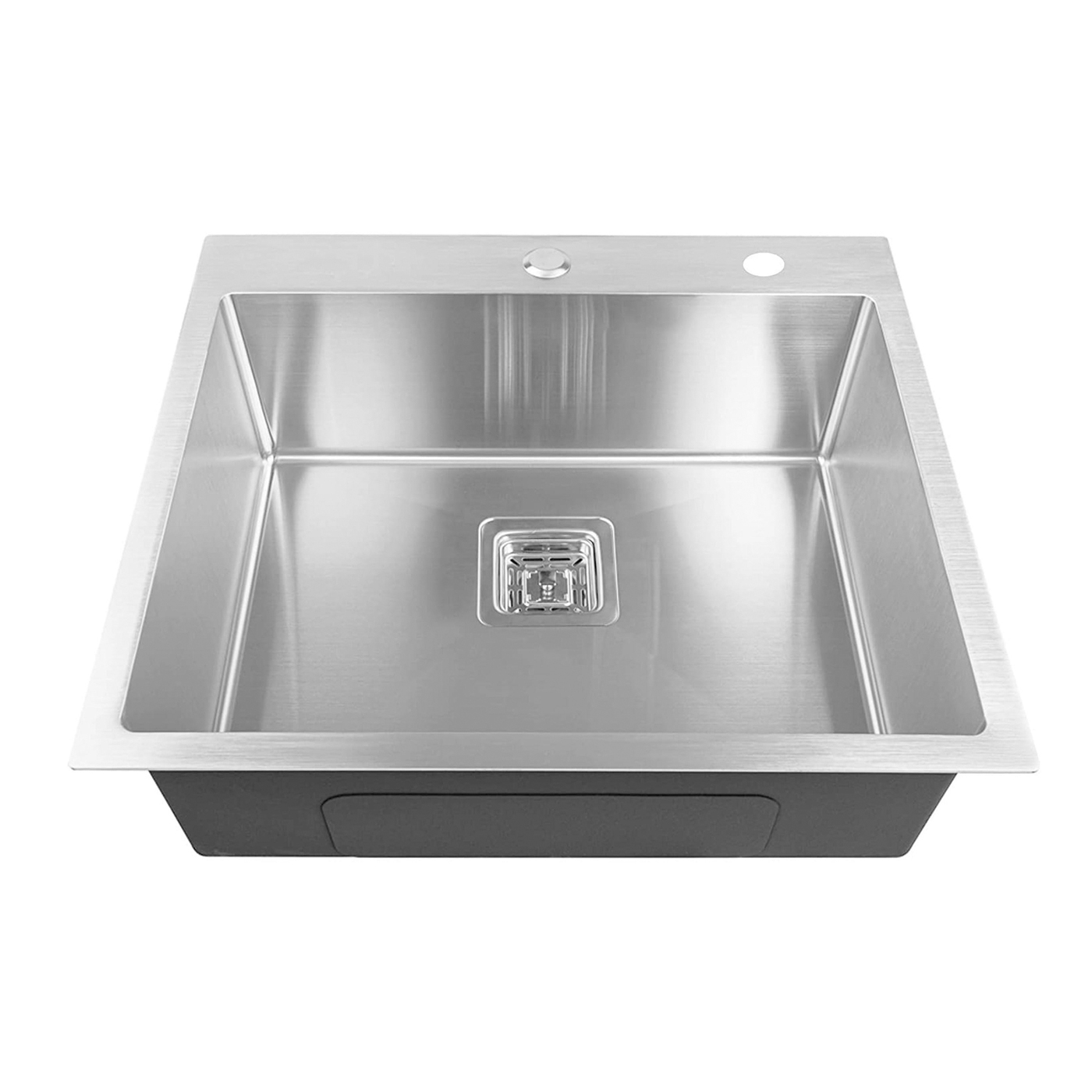 HM-TH-03 Single Bowl Kitchen Sink 24" x 18" x 10" Inch Hand Made With ...