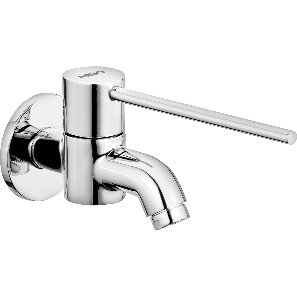 MD-5402 Bib Tap with Wall Flange – Silver Finish | Medi Collection | ARBO