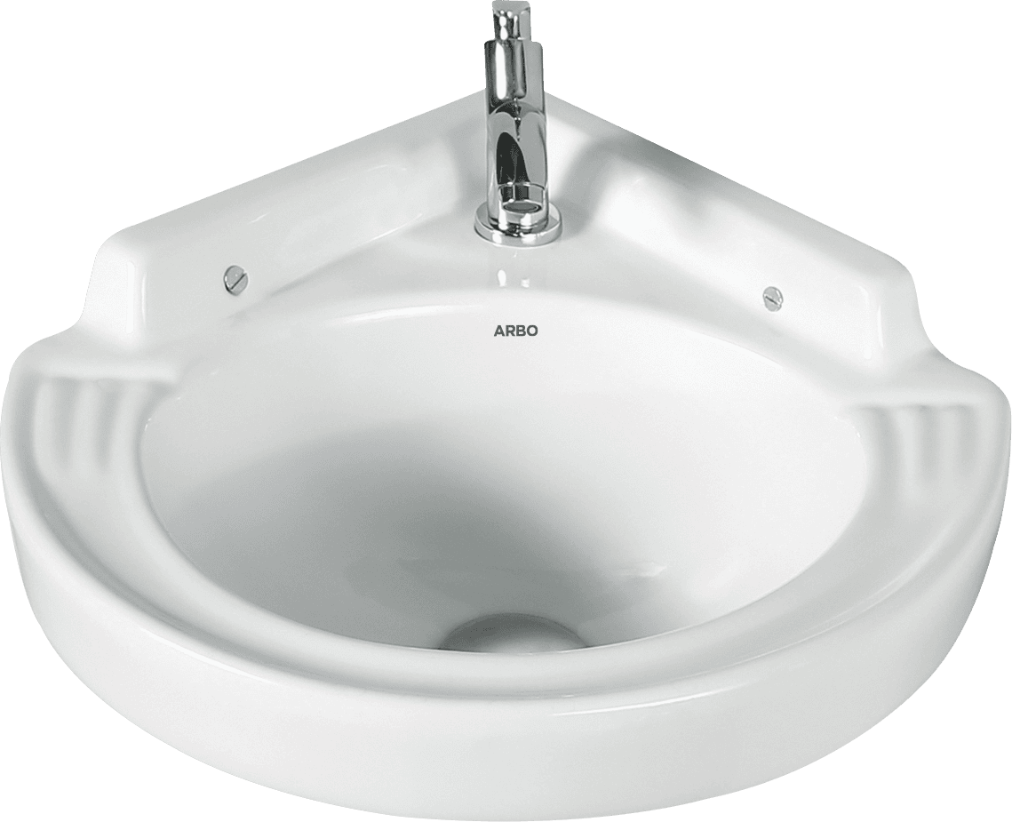 WBT-25442 Cosmo Corner Wall Hung Basin 17" x 18" Inch