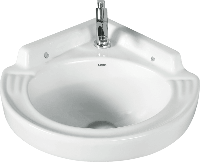 WBT-25442 Cosmo Corner Wall Hung Basin 17" x 18" Inch